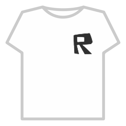Black Invert Classic Roblox R Logo T-Shirt - Roblox